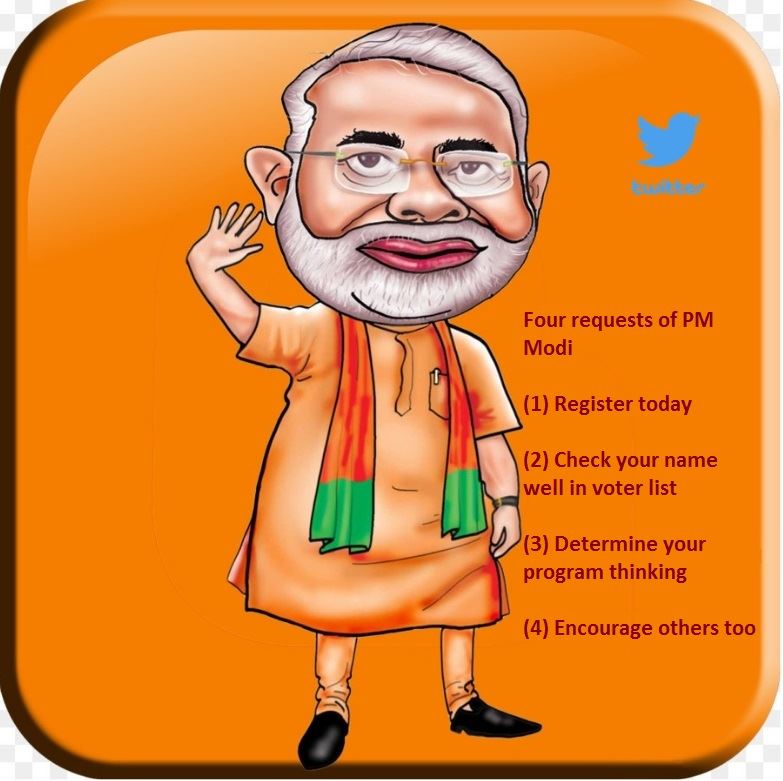 Voters' Names, Prime Minister Narendra Modi's Message -indiavotekar